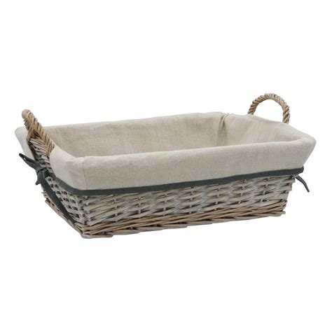 Arianna Rectangular Willow Storage Basket Jvl Homeware Solutions