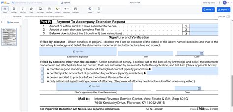 Form 4768 Fillable Printable Forms Free Online