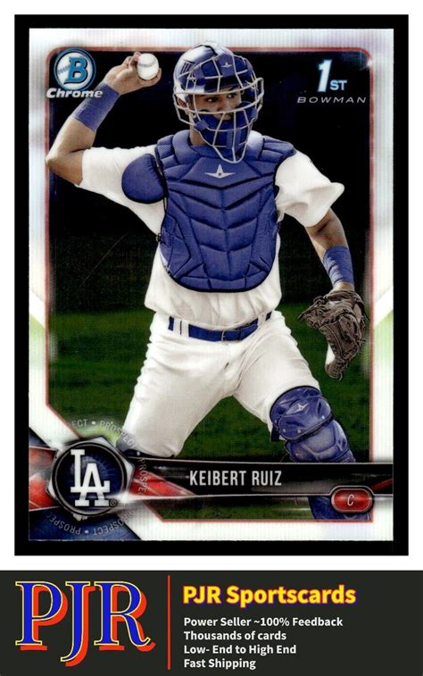 2018 Bowman Chrome Bcp79 Keibert Ruiz Los Angeles Dodgers Buy 4 35