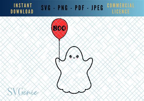 Ghost Svg Boo Svg Cute Ghost Svg Friendly Ghost Svg Spooky Svg