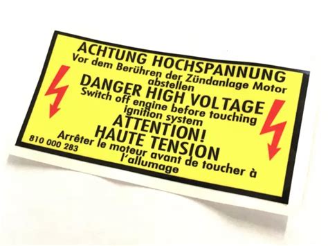 Mk2 Golf Gti Engine Bay Warning Sticker 810000283 Version 2 £2 00 Picclick Uk