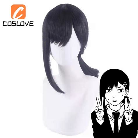Higashiyama Kobeni Cosplay Chainsaw Man Wig Cosplay Black Higashiyama
