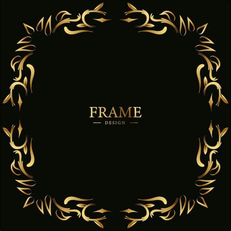 장식 황금 장식 꽃 프레임 배경 무료 벡터