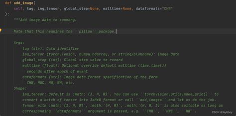 Tensorboard的使用，addimage的使用。