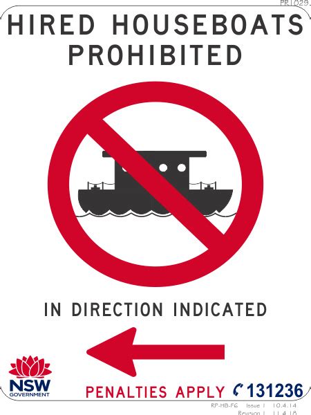 Hired Houseboats Prohibited Penalties Apply Pr1029single Transport
