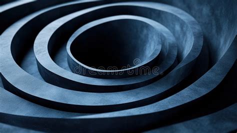 Abstract Swirling Dark Blue Concrete Spiral Design, Textured Background, Modern Architecture ...