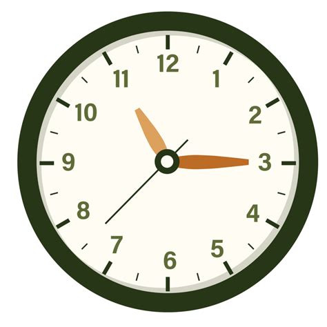 Wall Analog Clock Design Show At 11 15 Time And Clock Illustration