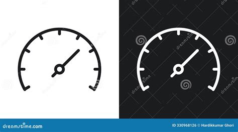 Speedometer Icon Set Car Speed Odometer Vector Symbol In A Black