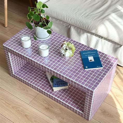 Tiled Coffee Tableshoe Rack Shoey L Etsy In 2025 Tiled Coffee