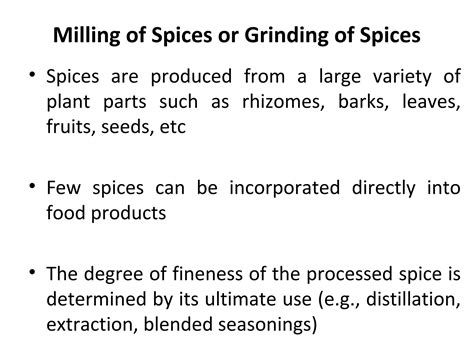 Advances In Spice Processing Ppt