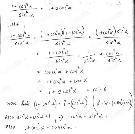 Solved L Cos 4alpha Sin 4alpha 1 2cot 2alpha [others]