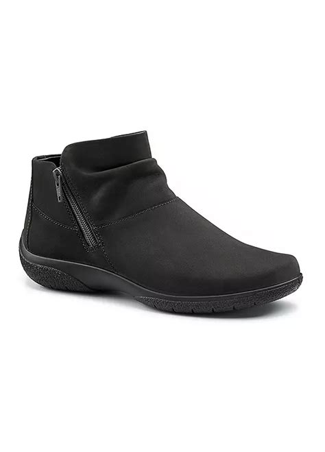Hotter Murmur Leather Dark Grey Wide Womens Boots Freemans