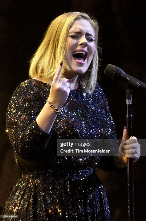 Adele Performs During Her Adele Live 2016 Tour At Oracle Arena On