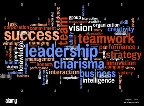 Leadership And Teamwork Word Cloud Illustration Word Collage Concept