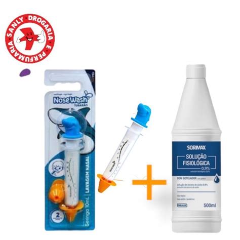 Seringa para Lavagem Nasal NoseWash Tubarão Soro Fisiológico Farmax