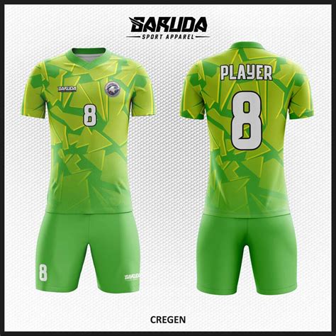 Desain Baju Bola Futsal Warna Hijau Muda Tampil Lebih Trendy Garuda Print