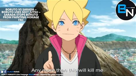 Boruto Vs Sarada Boruto Uses Sexy Jutsu Sarada Stops Boruto From
