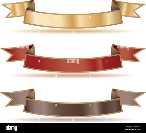 Set Of Horizontal Ribbon Banners Vector Eps8 Format Stock Vector
