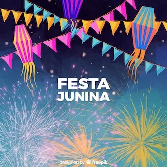 Flyer Com Decoração Festa Junina Vetor Grátis