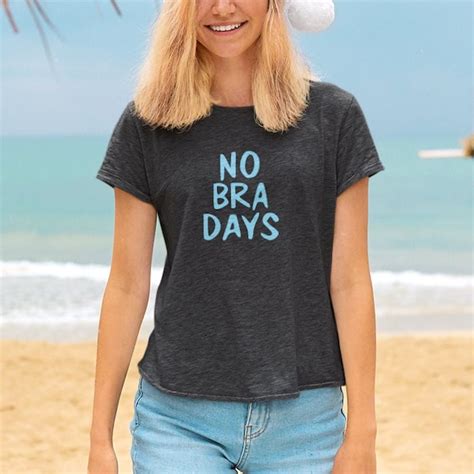 Braless White T Shirt Etsy