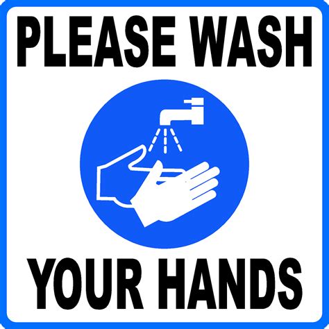 Please Wash Your Hands Decal Multi Pack Signs By Salagraphics