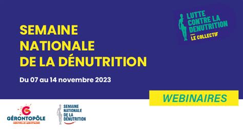 Webinaires Semaine Nationale De La Dénutrition Du 7 Au 14 Novembre