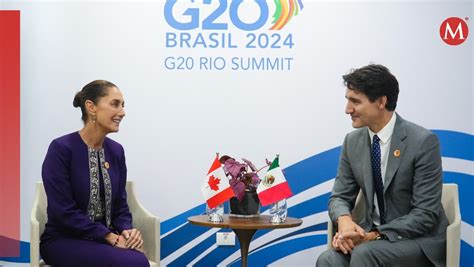 Claudia Sheinbaum Y Justin Trudeau Conversan Sobre Aranceles De Eu