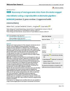 Recovery Of Metagenomic Data From The Aedes Aegypti Microbiome Using A Reproducible Snakemake