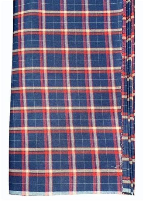 Checks 190 GSM Yarn Dyed Polycotton Check Fabric Multicolour At Rs 65