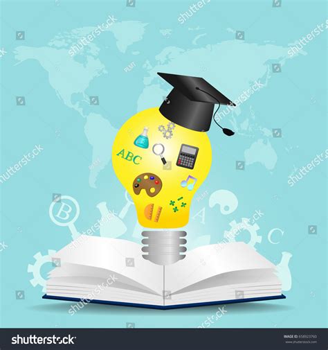 Vector Knowledge Concept Education Open Book Stock Vector Royalty Free