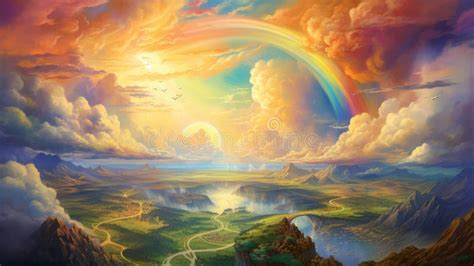 Landscape Of A Spiritual And Religious Style Filled With Hope