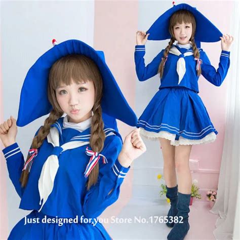 Anime Adult Women Wadanohara Cosplay Costume Japan Girls Blue Sailor