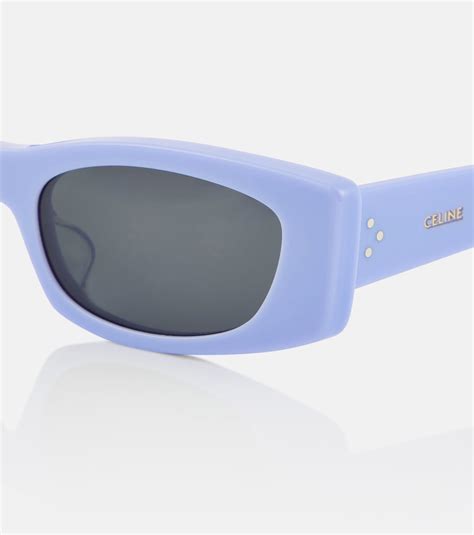 Rectangular Sunglasses In Blue Celine Eyewear Mytheresa