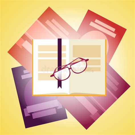 Books Stack With Glasses Icon Stock Vector Illustration Of Collection