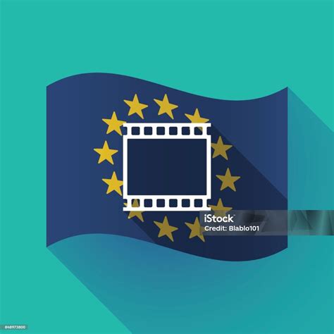 사진 35mm 필름 스트립과 긴 그림자 Eu 깃발 0명에 대한 스톡 벡터 아트 및 기타 이미지 0명 개념 경제 Istock