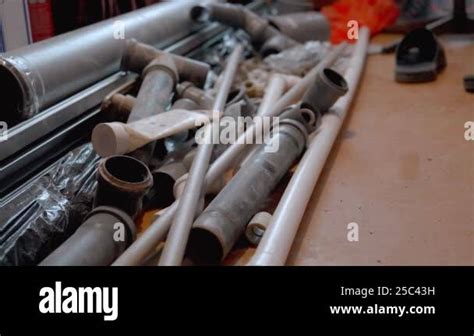 Pvc Pipes And Fittings For Assembling Plumbing System In House Under