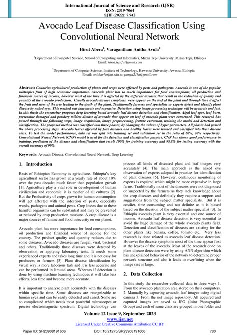 Pdf Avocado Leaf Disease Classification Using Convolutional Neural Network