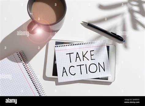 Handwriting Text Take Action Word Written On Supporting What You Say Not Just Words But Through