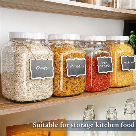 Snapklik Folinstall Wide Mouth 1 Gallon Clear Glass Mason Jar