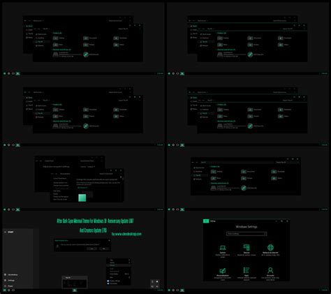 Full Black Green Theme For Windows 10 By Cleodesktop On Deviantart