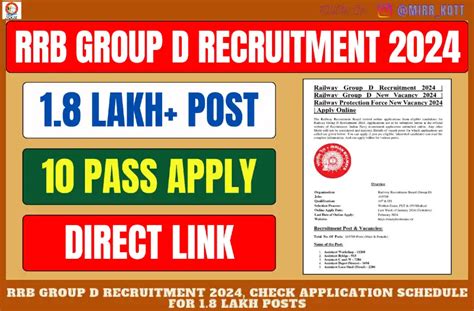 Rrb Group D Recruitment 2024 Check Application Schedule For 18 Lakh Posts