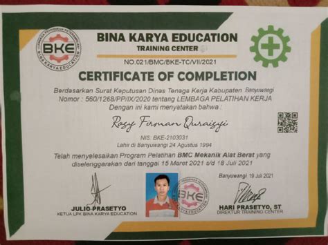 Sertifikat Bmc Pdf