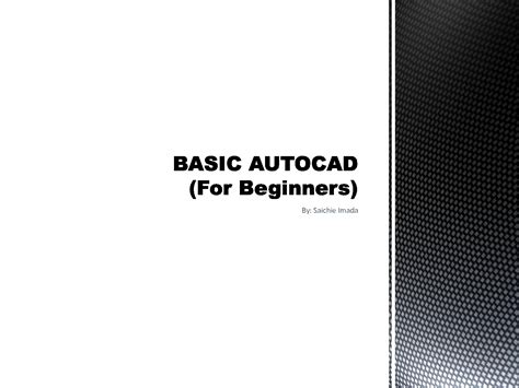 SOLUTION Autocad Tutorial Part Studypool