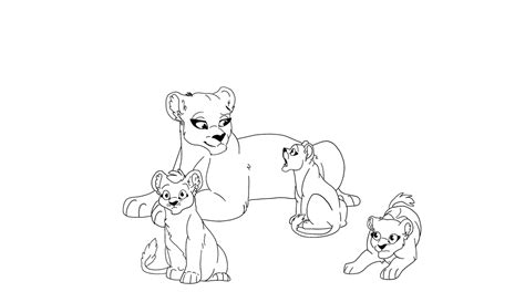 My Pride Lioness And Cub Base By Rubbledacorgi On Deviantart