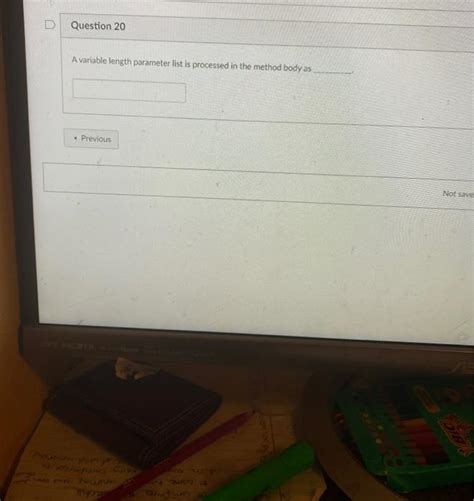 Solved Question 20 A Variable Length Parameter List Is