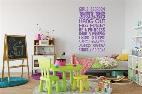 Wall Decal Girls Rules Grafix Wall Art