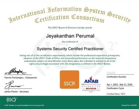 Jeyakanthan Jk Perumal On Linkedin Cybersecurity Isc2 Sscp