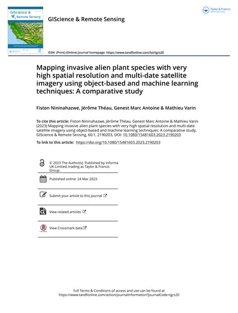 pdf mapping invasive alien plant species with very high spatial