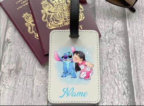Personalised Lilo And Stitch Inspired Luggage Tag Name Tag With Any