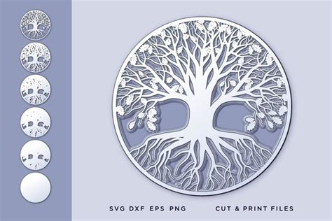 Tree Of Life Svg Cut File Oak Multilayer Svg